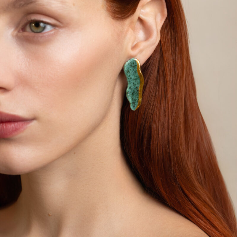 UMI Long Green Algae - Nunako - Ceramic jewelry